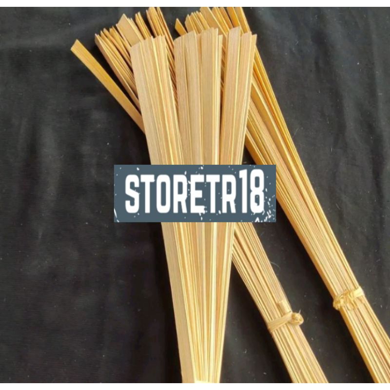 Jual Iratan Bambu Bahan Anyaman Panjang 70 Cm Per 25 Lembar | Shopee ...