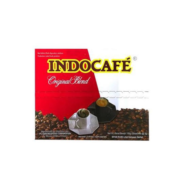 Jual INDOCAFE Coffee Original Blend ISI 50Sachet(Box) | Shopee Indonesia