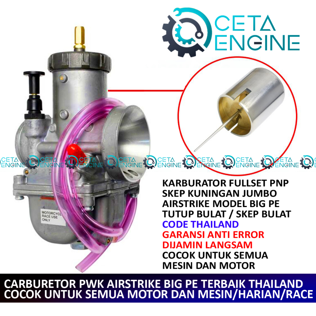 Jual [ BISA COD ] KARBURATOR AIRSTRIKE PWK BLUE / SILVER SERIES 33 34 35 36 38 40 42 QAS ASLI ...