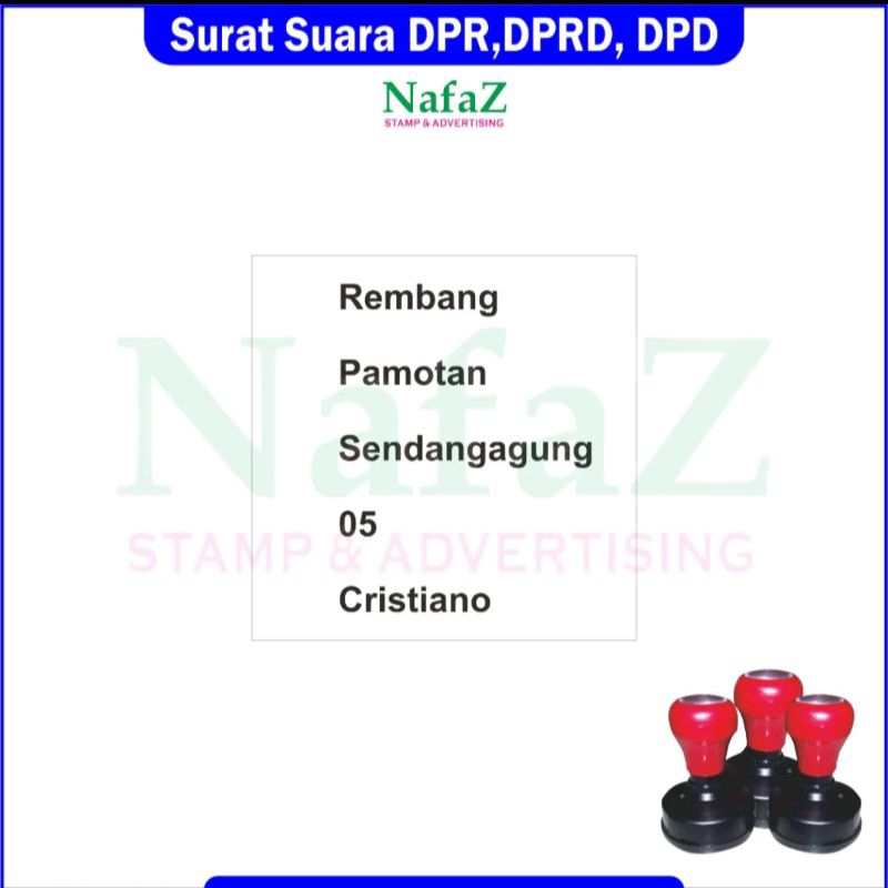 Jual Stempel Pemilu Free tinta botol 5 ml, Stempel Kartu Suara, Stempel TPS, Stempel PPS ...