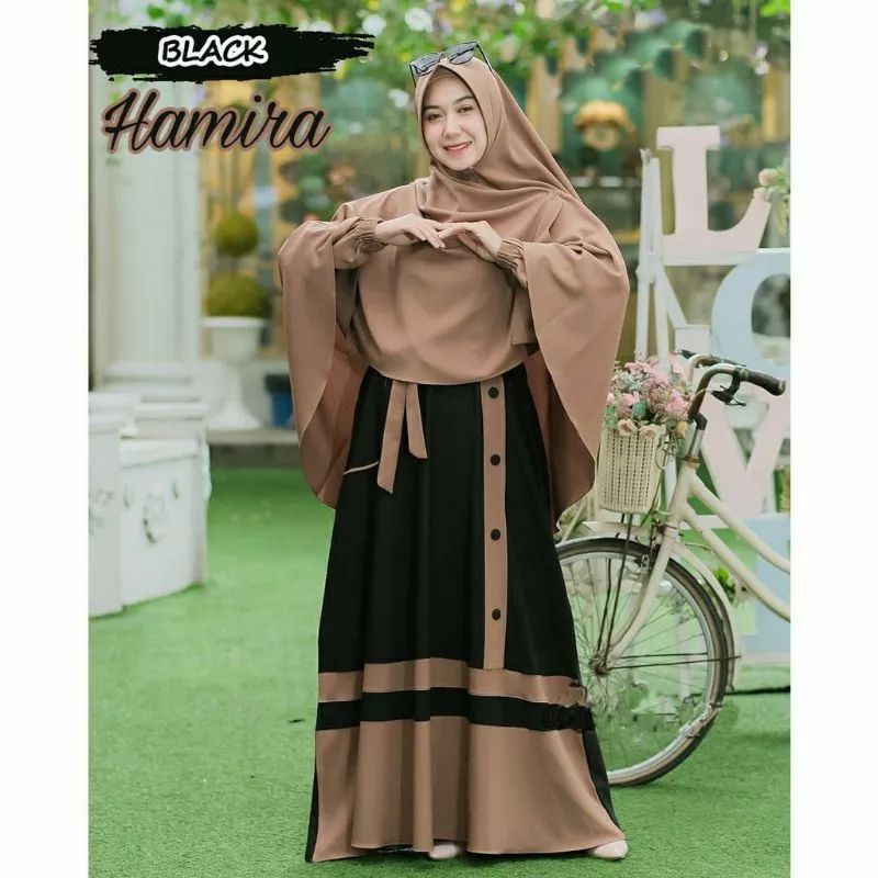 Jual Hamira Gamis Set Hijab terbaru gamis lebaran 2024 bisa COD ...