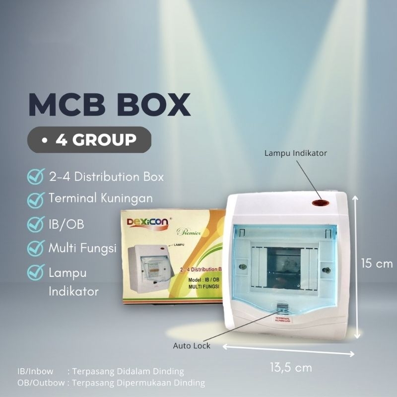 Jual Box MCB 2-4 Group Grup IB OB Inbow Outbow DEXICON | Shopee Indonesia