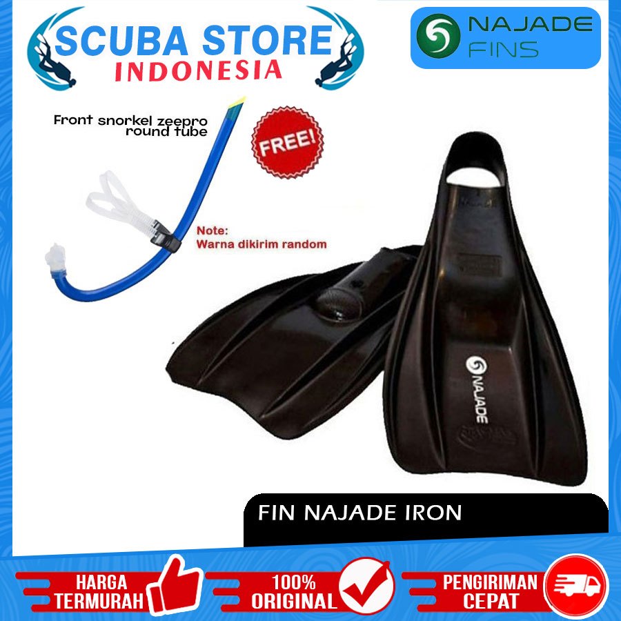 Jual Fin Najade Iron Fins Swim Swimming Competition Front Snorkel ...