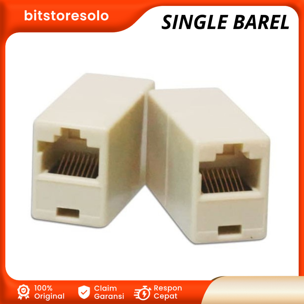 Jual Sambungan Kabel Lan Barel RJ45 Single Barel | Shopee Indonesia
