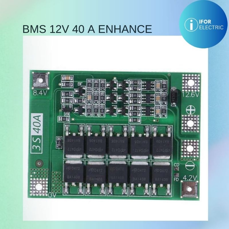 Jual BMS 3S 12V 40A Baterai Protection Charger Enhance | Shopee Indonesia