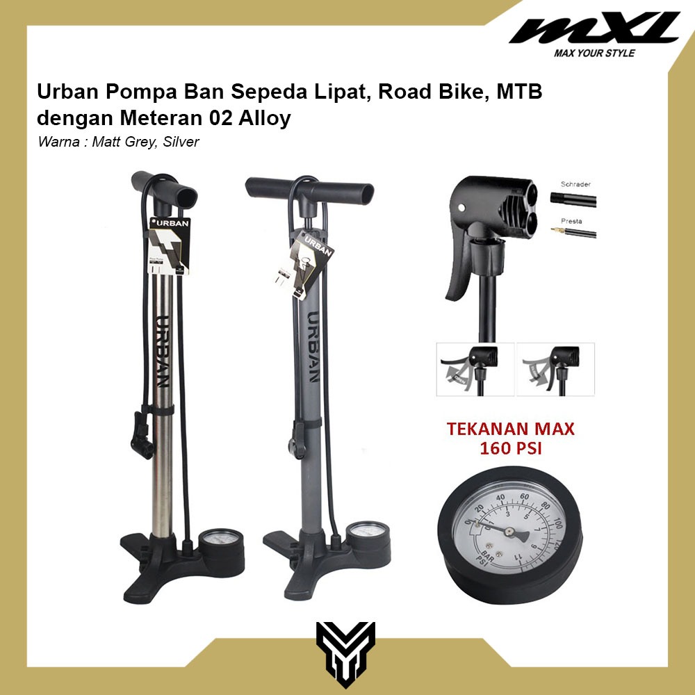 Jual MXL Urban Pompa 002 Ban Sepeda Lipat/Roadbike/MTB Bahan Alloy ...