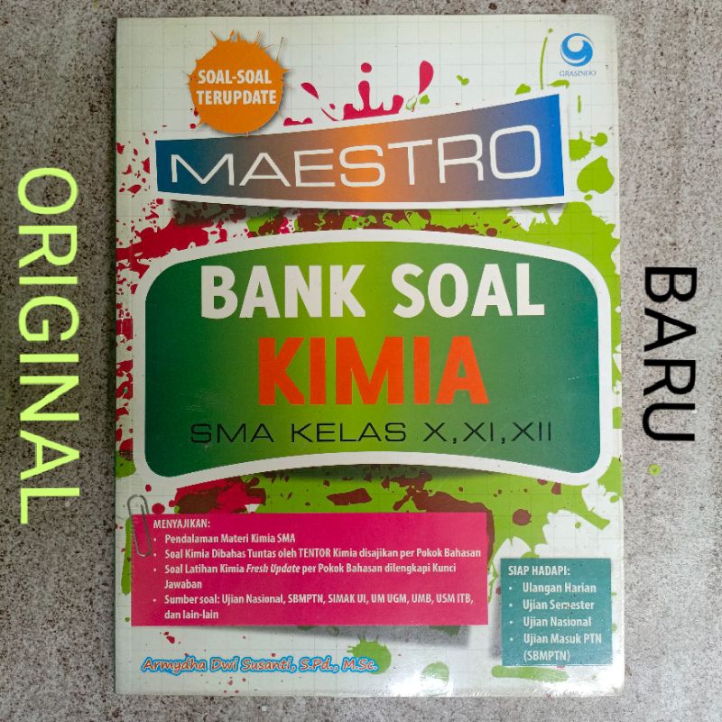 Jual Buku Soal Materi Latihan Terupdate Maestro Bank Soal Kimia SMA MA kelas 10 11 12 X XI XII 1 ...