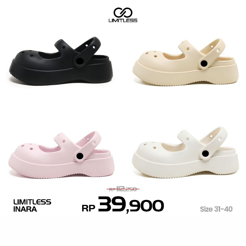Jual LIMITLESS Sepatu Sandal Wanita Slip On INARA Terbaru 2025 Sendal ...