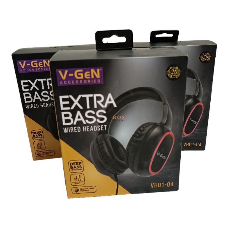 Jual HEADSET VGEN EXTRA BASS WIRED HEADSET DEEP BASS HD SOUND | Shopee ...