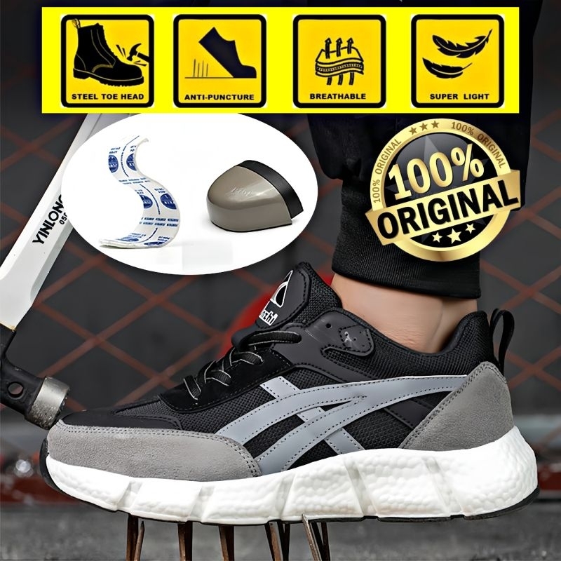 Jual Sepatu Safety Pria Sneaker Jepang V2 Sport Ujung Besi Anti Smash ...