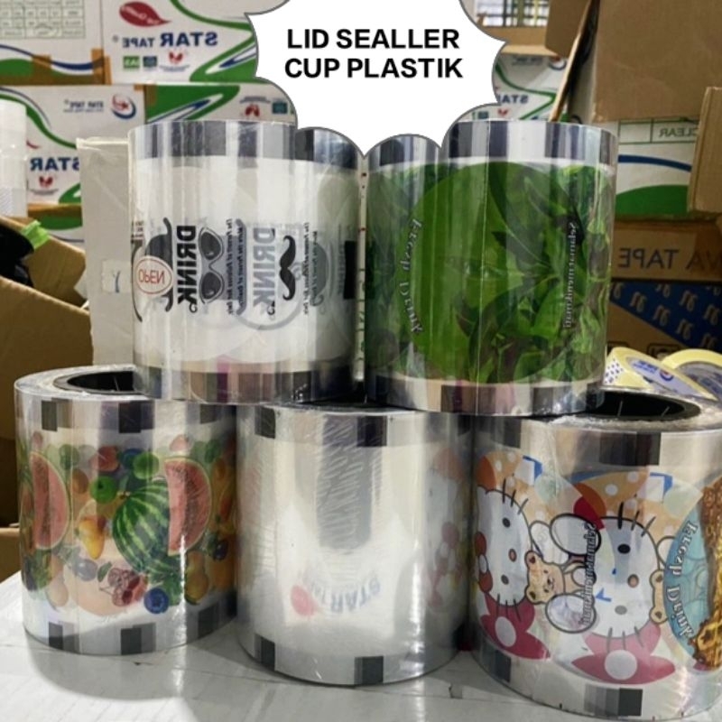 Jual sealer lid seal cup sealler gelas plastik Kartun Buah Drink polos ...