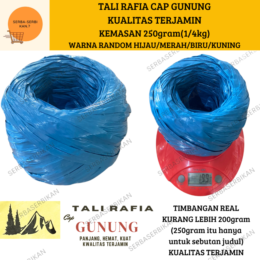 Jual TALI RAFIA PLASTIK 250gram 1/4kg | Shopee Indonesia