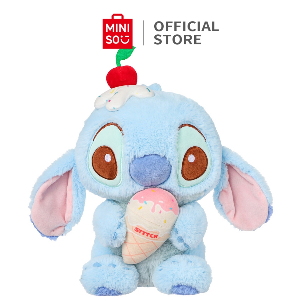 Jual Miniso X Disney Lilo & Stitch Series Ice Cream Stitch Doll Angel ...