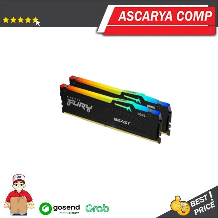 Jual Kingston Fury Beast DDR5 RGB 16GB ( 2 x 8GB ) 5200MHz KF552C40BBAK2-16 | Shopee Indonesia