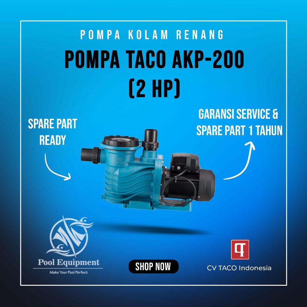Jual Pompa TACO AKP - 200 [ 2 HP ] Kolam Renang | Shopee Indonesia