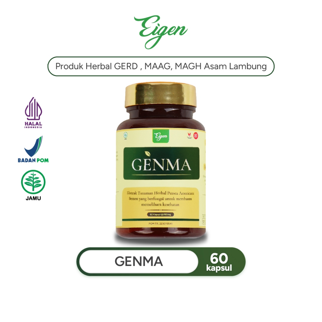Jual Eigen GENMA - Produk Herbal GERD , MAAG, MAGH Asam Lambung Isi 60 ...