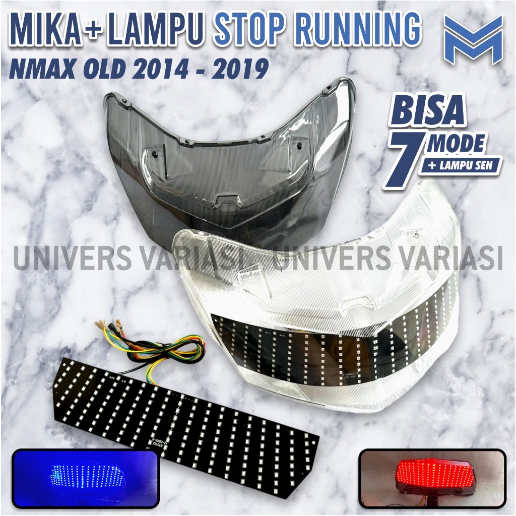 Jual PAKET MIKA + STOP LAMP RUNNING untuk MOTOR NMAX OLD / LAMA TAHUN 2014 - 2019 Cover Lampu ...