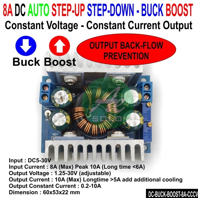 Jual ART L58X Auto Step Down Step Up 8A Buck Boost Module Stabilizer ...