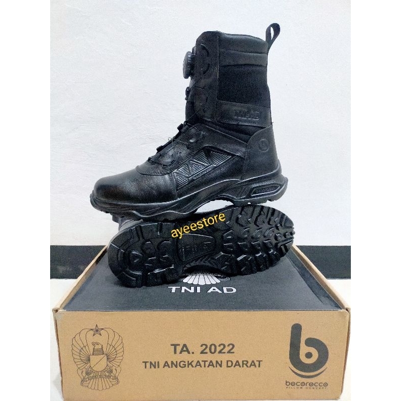 Jual sepatu pdl bocorocco original jatah pamen tni ad / sepatu pdl tali ...