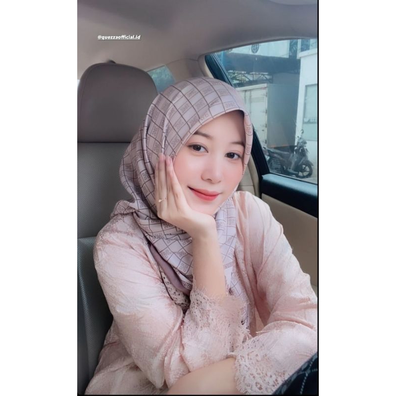 Jual Shawl Hijab Printing | MONOGRAM PATTERN by QZ | Shopee Indonesia
