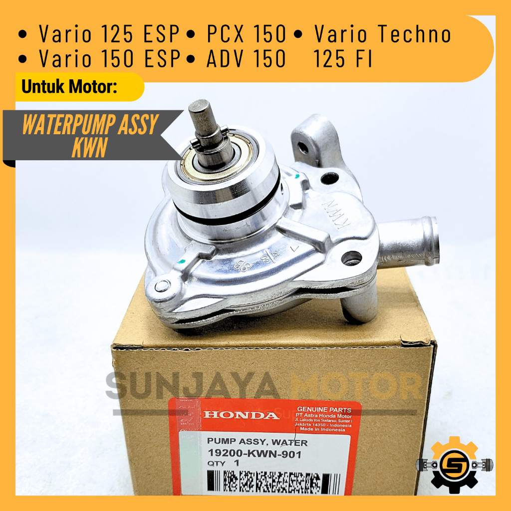 Jual Water Pump Assy Pompa Radiator KWN Original Honda Vario 125 ESP Vario 150 LED PCX 150 ADV ...
