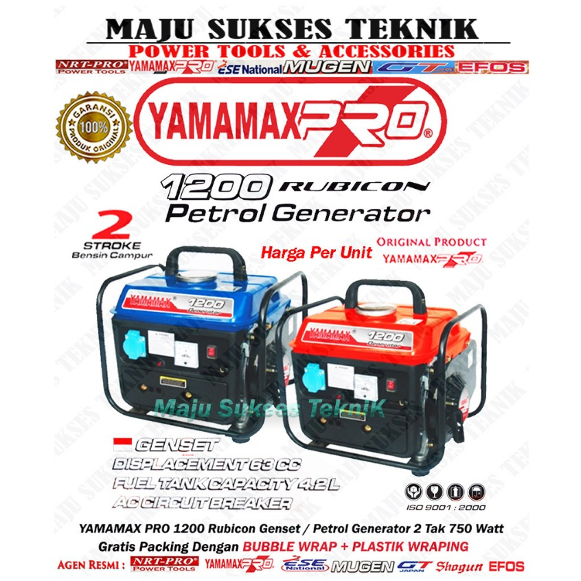 Jual YAMAMAX PRO 1200 Rubicon Mesin Genset Generator Mini 2Tak 750Watt ...