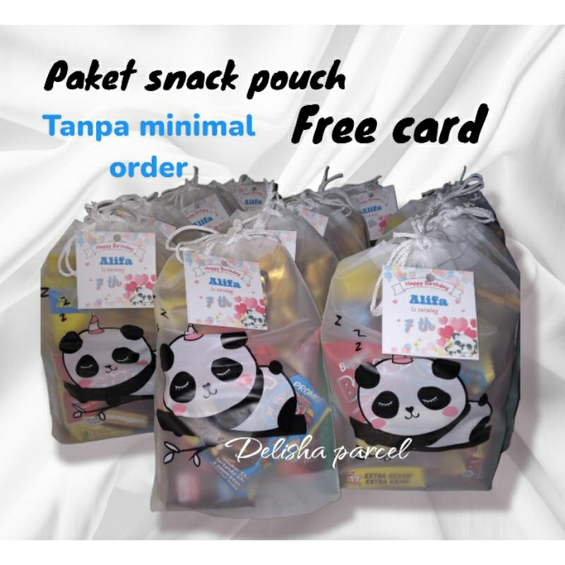 Jual PAKET SNACK KEMASAN POUCH FREE CARD | Shopee Indonesia