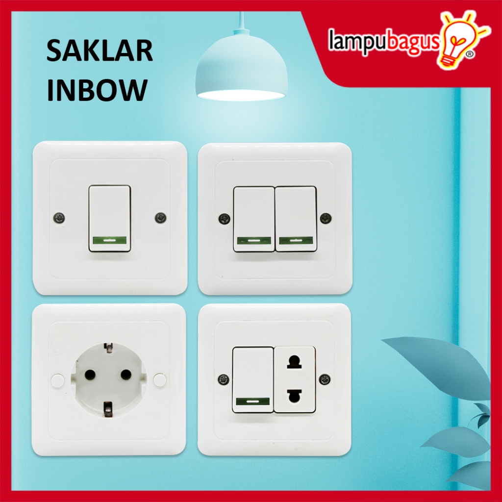 Jual Saklar Lampu Inbow / Saklar Seri Engkel Stop Kontak / Saklar Inbow Series Warna Putih ...
