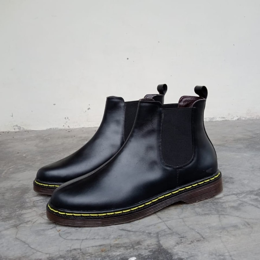 Jual cuero Boots leather Kulit Asli Pull Up Handmade docmart chelsea ...