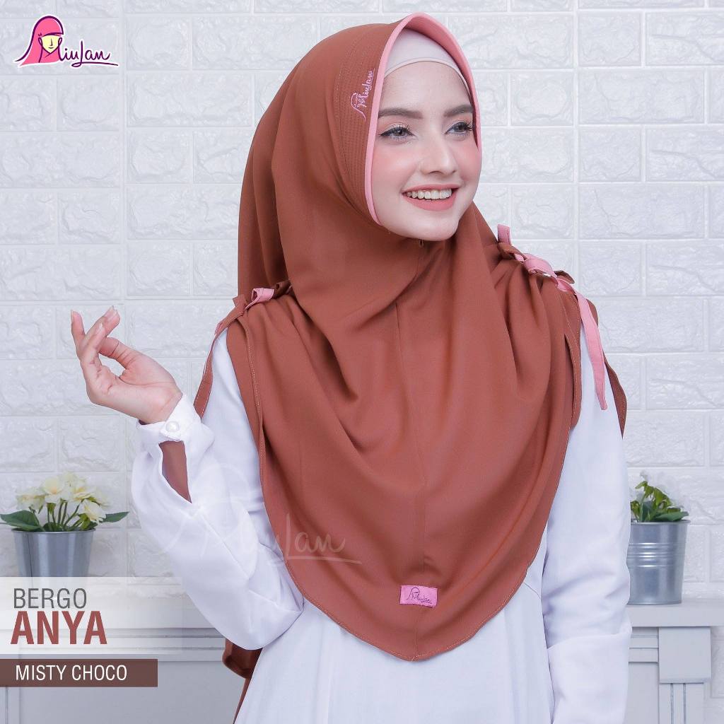 Jual Bergo Anya Miulan | Jilbab Bahan Creppe Variasi Tali Kepang ...