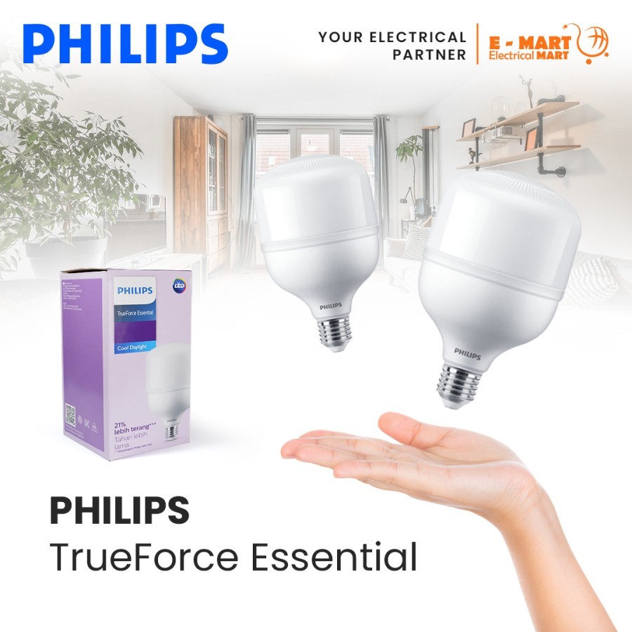 Jual PHILIPS Lampu TFORCE LED Trueforce ESS 20W 25W 35W 45W Watt Putih E27 - 20W | Shopee Indonesia