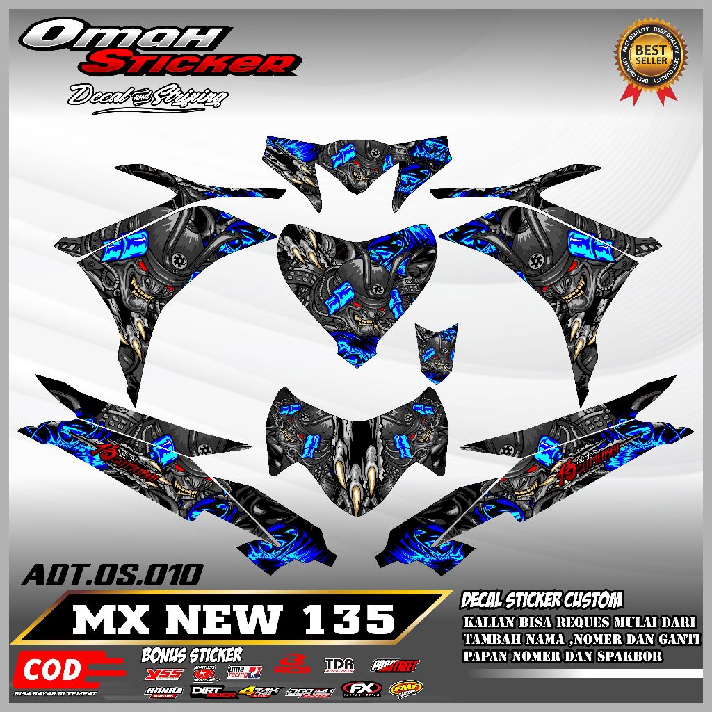 Jual Striping Decal Jupiter Mx 135 New Full Body,Stiker Striping New Jupiter Mx 135 Variasi ...