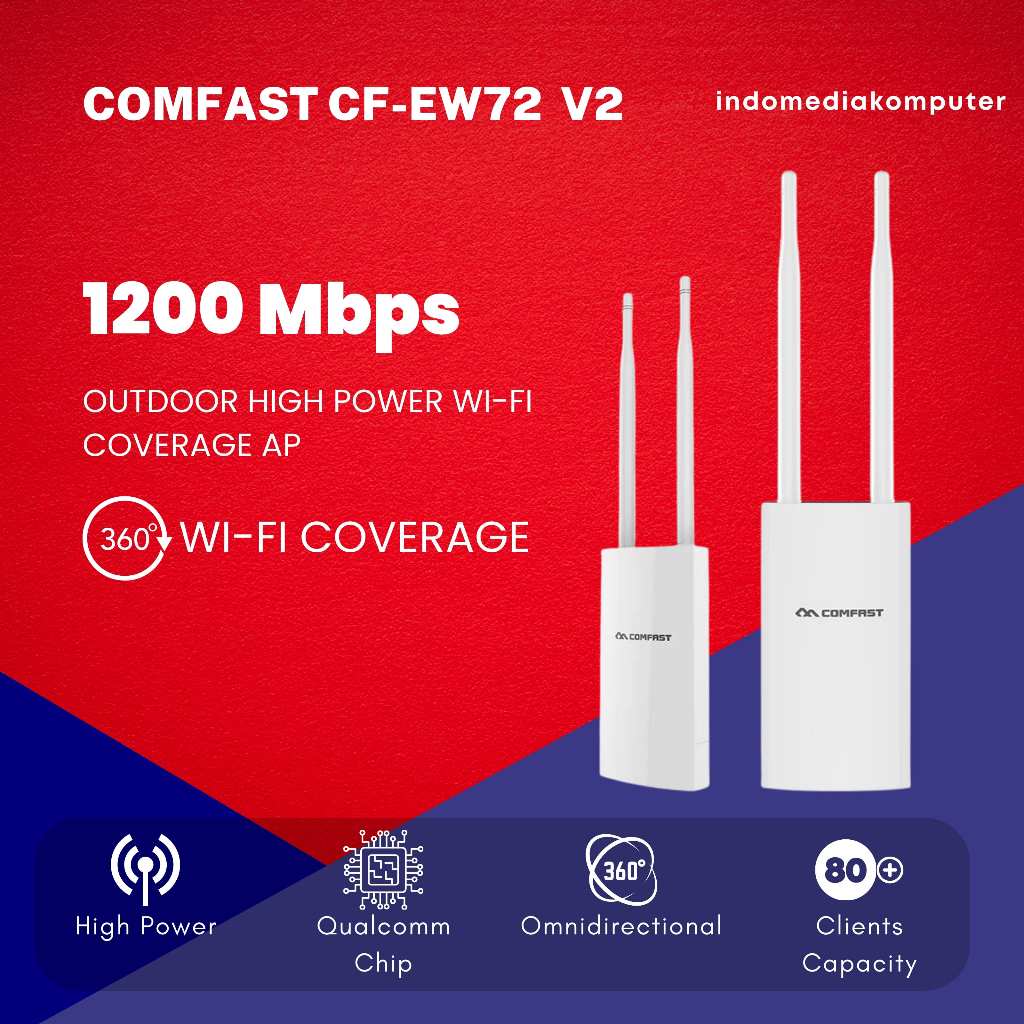 Jual COMFAST WIRELESS AP OUTDOOR CF-EW72 V2 1200 | Shopee Indonesia