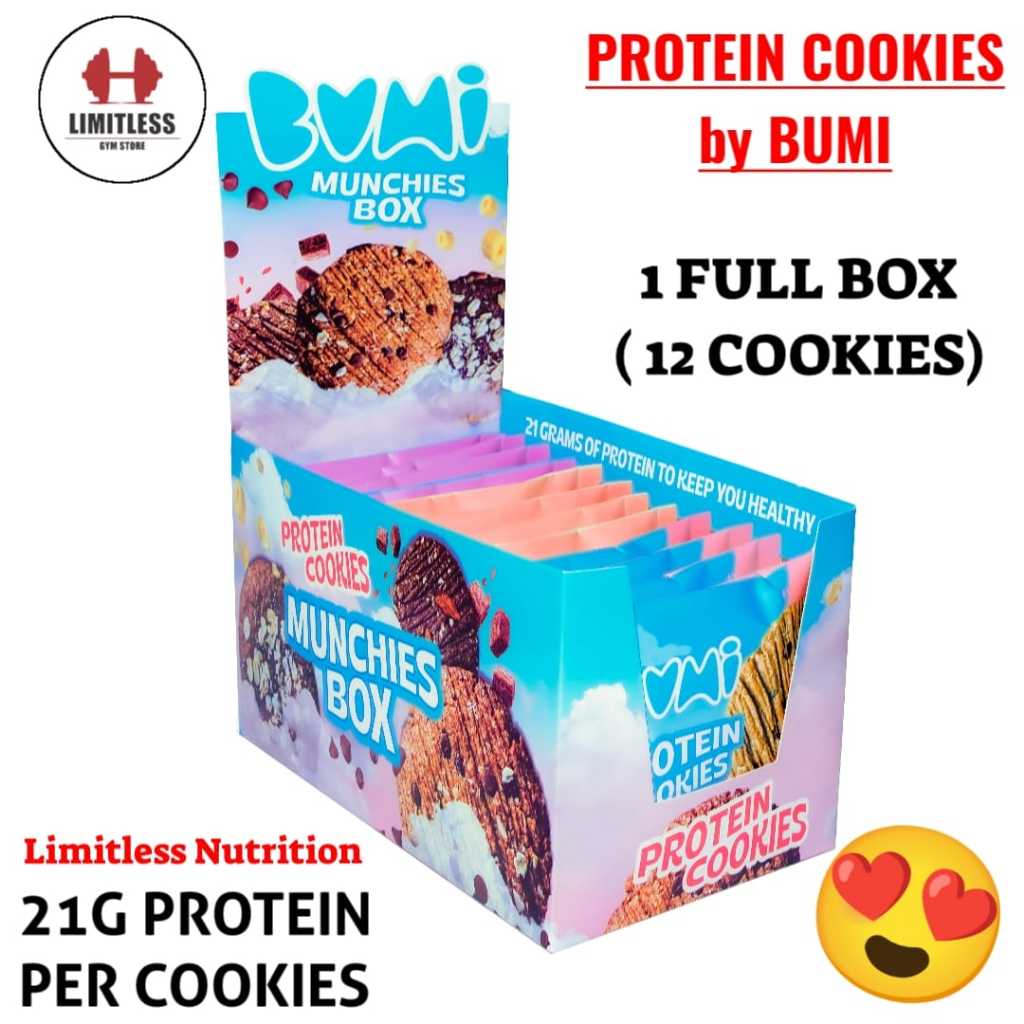 Jual BUMI PROTEIN COOKIES 1 BOX ISI 12 PCS - HIGH PROTEIN DIET SNACK ...