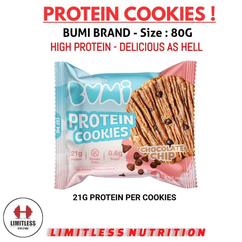 Jual PROTEIN COOKIES 80G BY BUMI HEALTHY DIET SNACK VEGAN COOKIE OAT ...