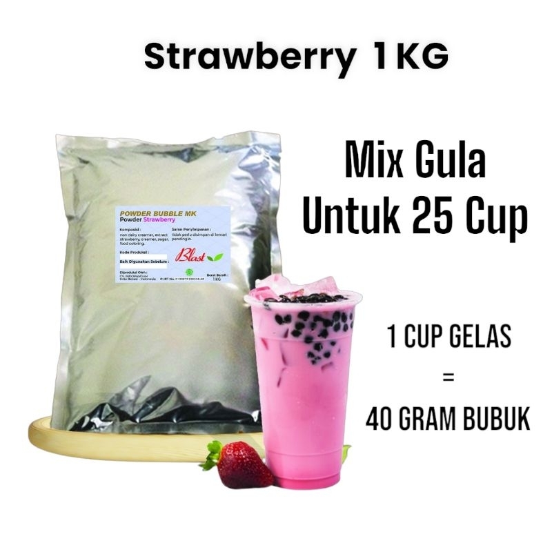 Jual Powder STRAWBERRY 1 KG - Bubuk Minuman Rasa Stroberi / Powder ...