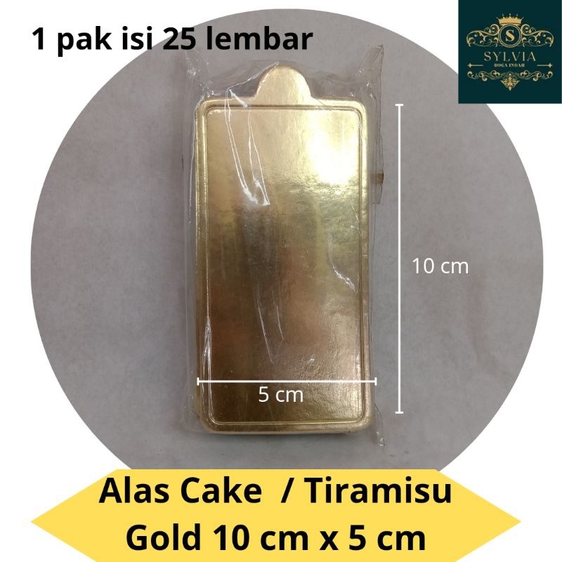 Jual Alas Kertas Gold Tiramisu Cake 10 cm x 5 cm 25 lembar | Shopee ...
