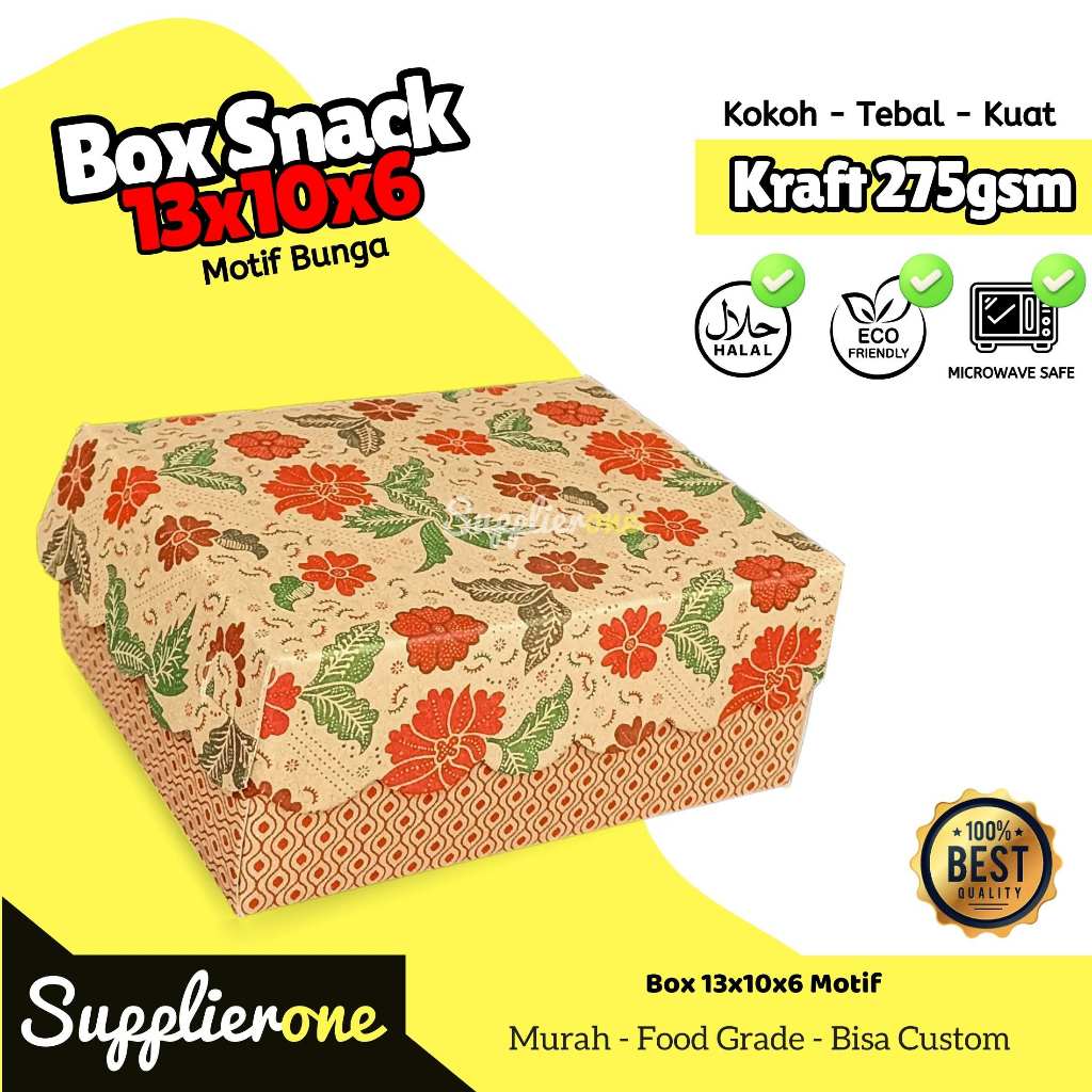Jual Dus Snack 13x10x6 Motif / Dus Kue / Box Fried Chiken / Dus Fried ...