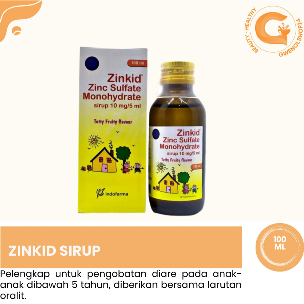 Jual Zinkid Sirup 100 ml Indofarma / Zinc Sulfate | Shopee Indonesia