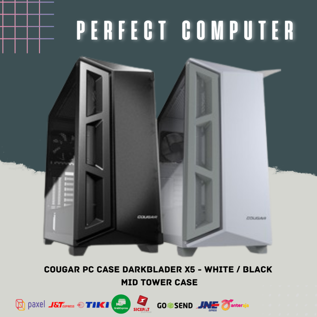 Jual COUGAR PC Case DarkBlader X5 - White / Black Mid Tower | Shopee ...