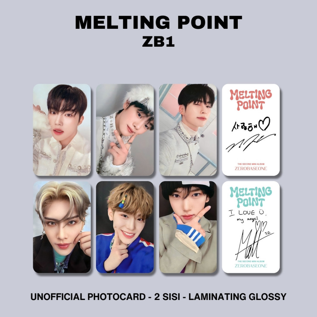 Jual photocard zerobaseone zb1 melting point album pc premium gunwook gyuvin hanbin jiwoong ...