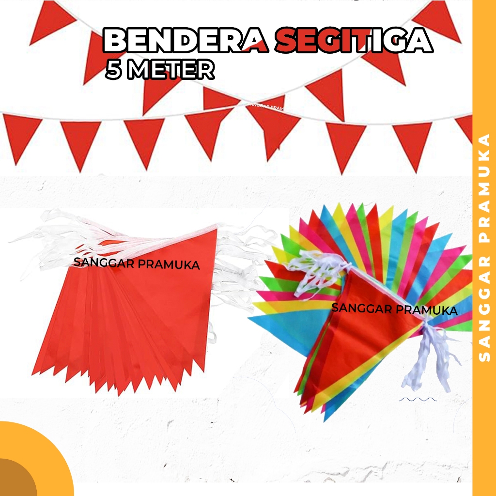 Jual Bendera Segitiga Renteng / Bendera Bunting / Bendera Festifal / Bendera Hias / Bendera ...