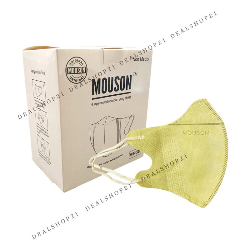 Jual DUCKBILL MOUSON 4PLY GARIS EMBOSE ISI 50 PCS | Shopee Indonesia