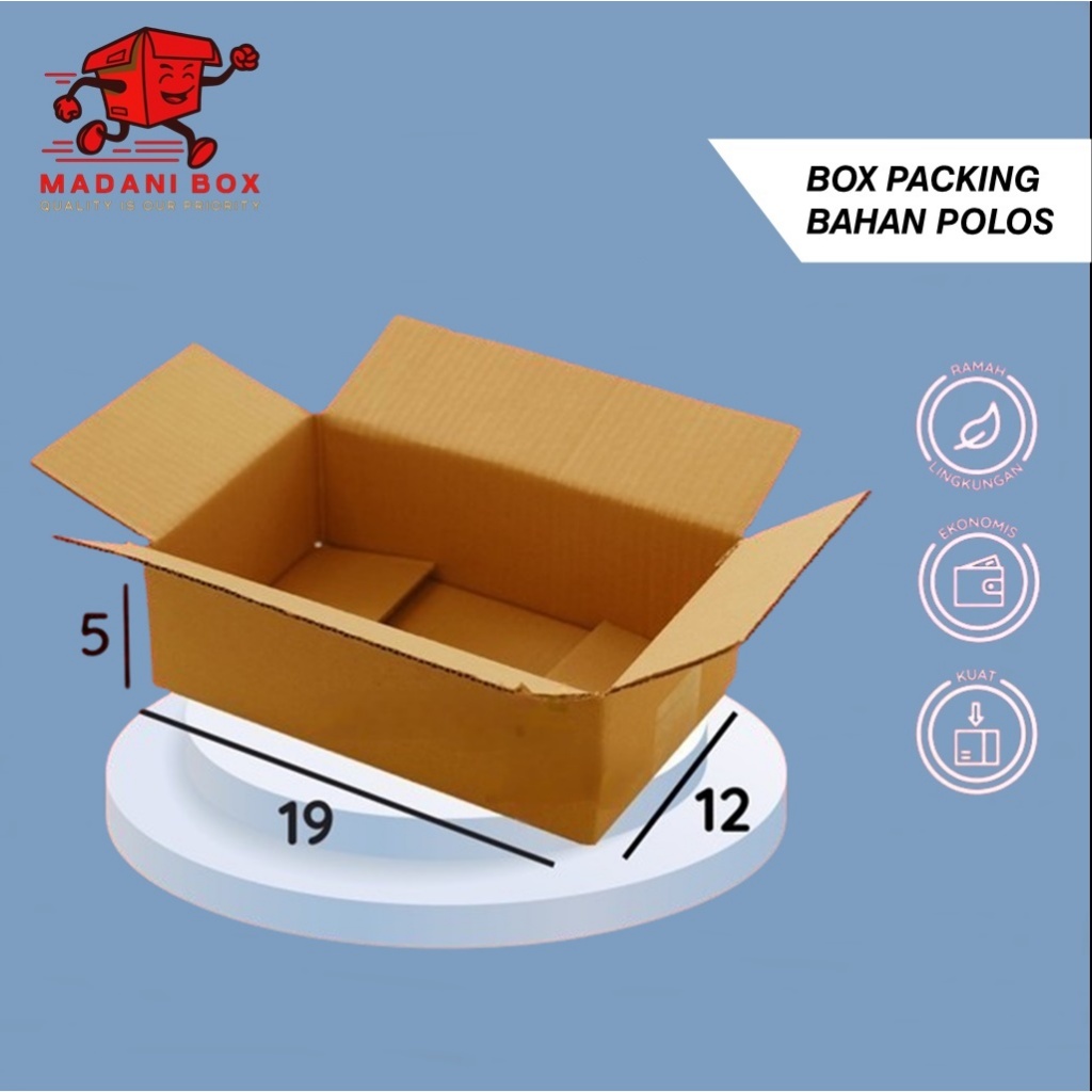Jual Kardus Packing 19x12x5 - Karton Box Dus Kotak Packaging Kecil ...