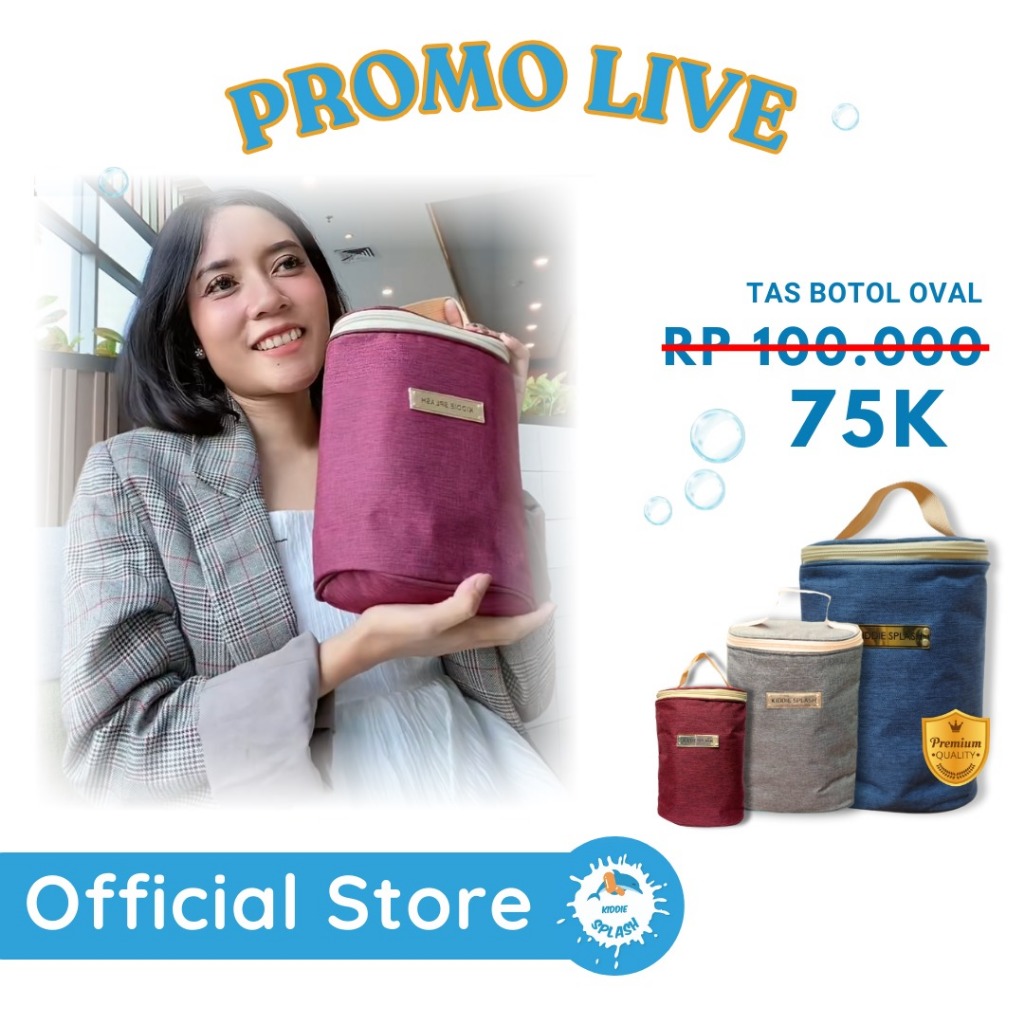Jual Promo Live Tas Botol Susu Bayi ASI Cooler Bag Thermal OVAL - Free ...