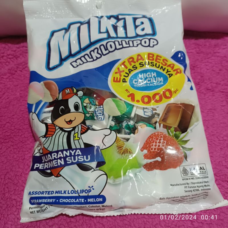 Jual Permen Milkita LOLLIPOP mil kita Refill assoreted milk lolipop ...