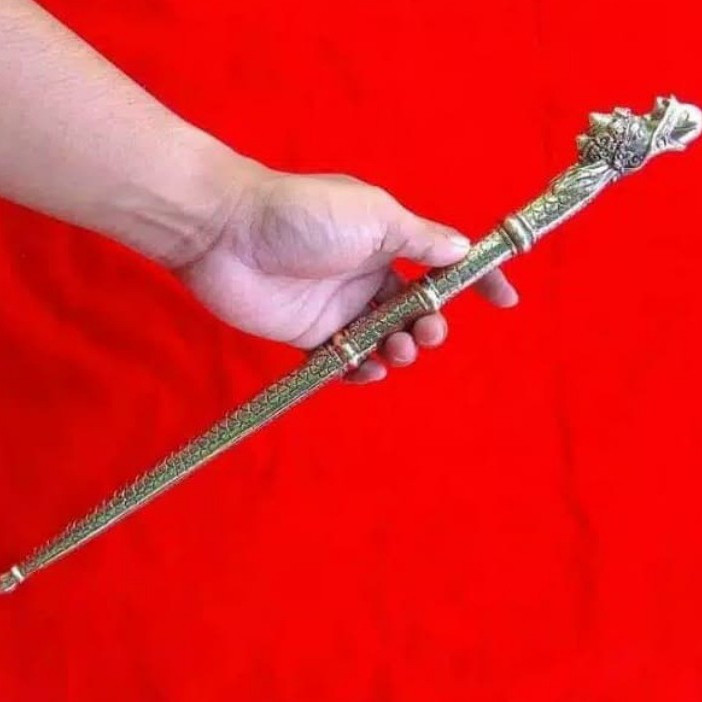Jual Tongkat Naga Api Bahan Kuningan Asli Koleksi Antik | Shopee Indonesia