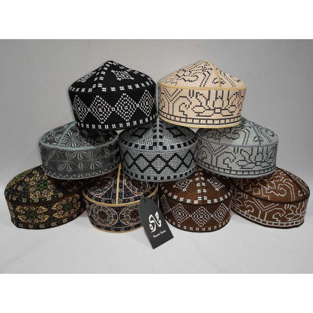 Jual Peci Pakistan Full Bordir Dewasa, Peci Haji Exklusive, Peci Hamada ...