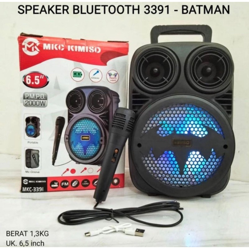 Jual NOIR Speaker Bluetooth 3391 Seriess MKC Kimiso Free Mic Karaoke ...
