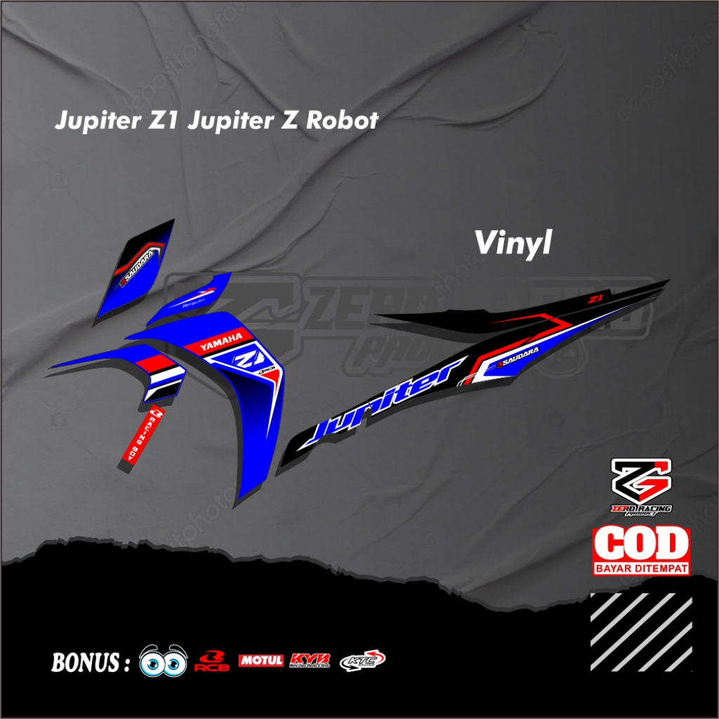 Jual sticker striping motor yamaha jupiter - stiker jupiter z1 ...